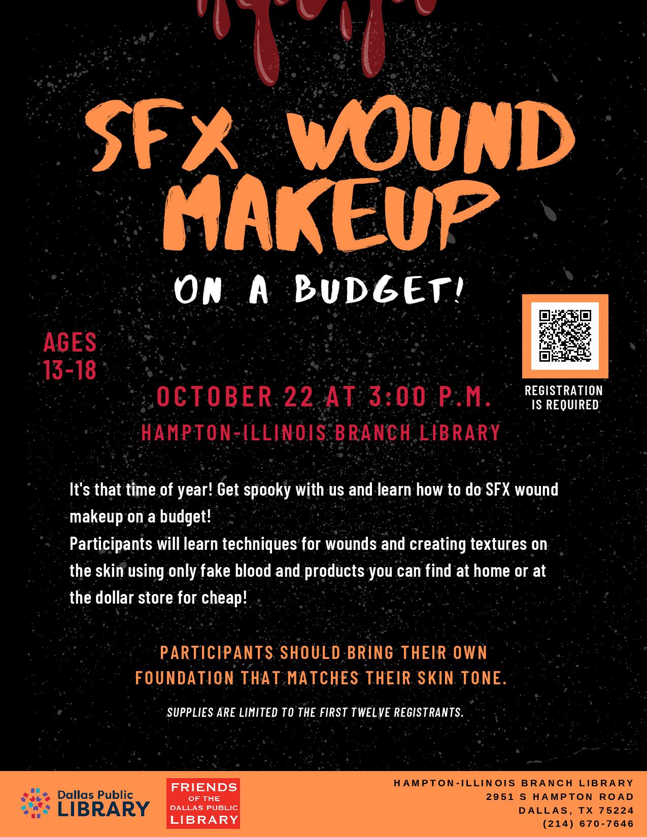 SFX Wound makeup on a budget! | Dallas Public Library